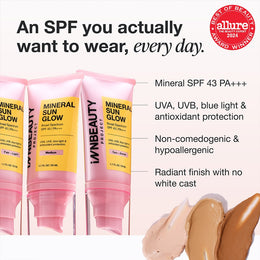 Mineral Sun Glow SPF 43 PA+++ | Broad Spectrum Sunscreen with Peptides & Vitamin C – INNBEAUTY ...